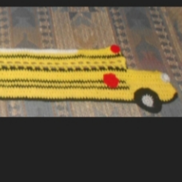 Hand Crafted | Accessories | Hand Crafted Crochet School Bus Scarf Bus ...